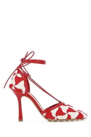 Bottega Veneta Stretch Crochet Sandals With 9.5cm Heel