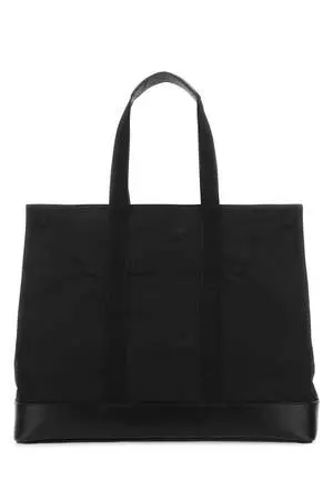 Alexander McQueen Fabric Shopping Handbag With Silver-tone Hardware - Black