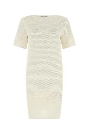 Bottega Veneta Ivory Crochet Dress