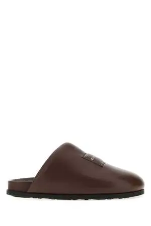Givenchy Leather Slippers With Rubber Sole - Brown