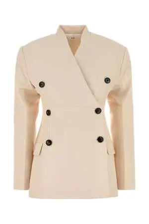 Co Viscose-blend Blazer With Virgin Wool Lining For - Pink
