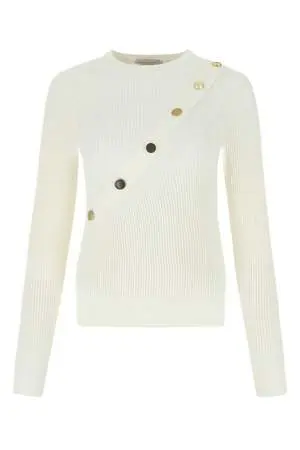 Alexander McQueen Stretch Viscose Sweater - White