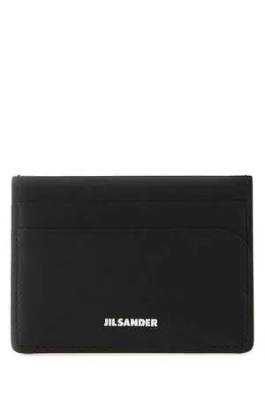 JIL SANDER Leather Mini Card Holder - Black