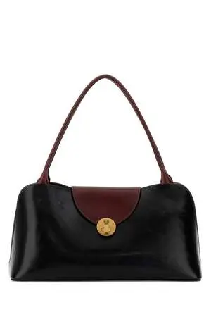 Versace Medium Shoulder Handbag With Calf Leather Trim