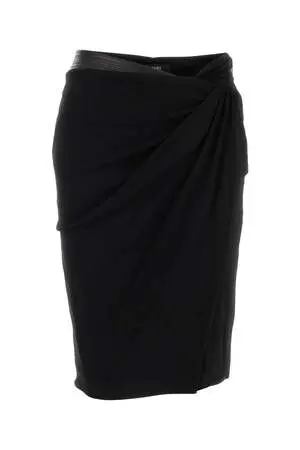 Versace Stretch Viscose Mini Skirt With Contrast Lining