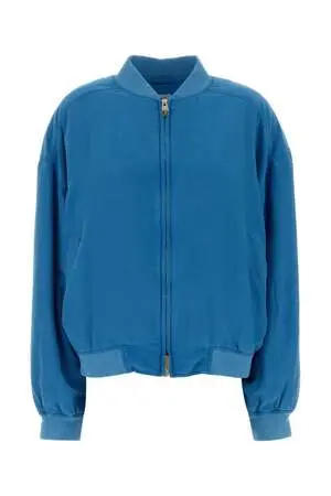 Versace Poplin Embroidered Jacket - Light Blue