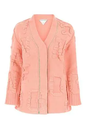 Bottega Veneta Chenille Knit Cardigan For - Pink