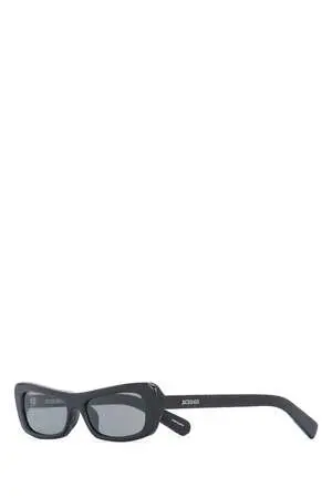 Jacquemus Capri Sunglasses In Calf Leather - Black
