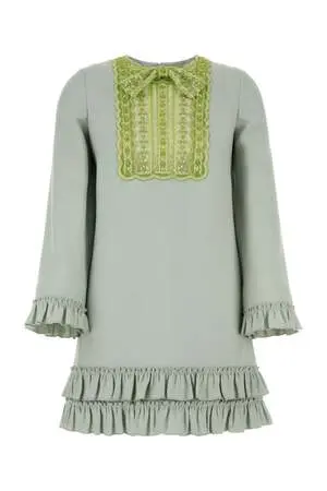 Valentino Garavani Wool & Silk Blend Mini Dress - Green