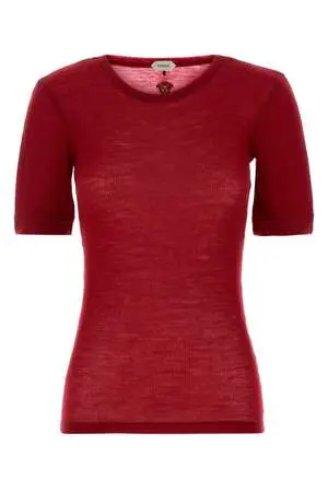 Versace Wool T-shirt With Embellished Detail