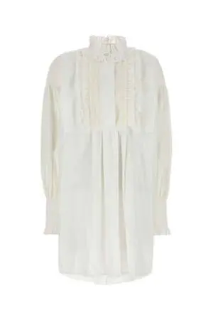 Valentino Garavani Cotton-linen Mini Dress - White
