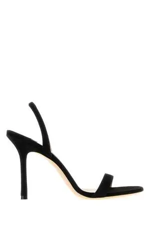 JIMMY CHOO Jenn Suede Heeled Sandals - Black