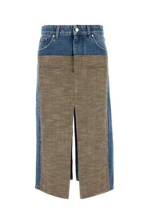 Stella McCartney Denim And Tweed Skirt