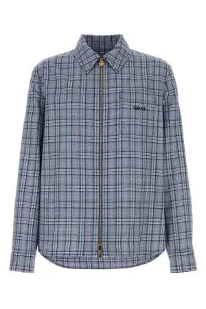 Versace Embroidered Virgin Wool Shirt With Detail