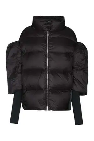 Add Cropped Down Jacket With Voluminous Sleeves