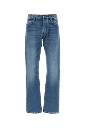 Versace Stone-washed Denim Pants - Lightblue