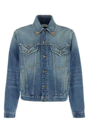 Versace Denim Jacket With Classic Collar
