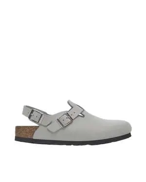 BIRKENSTOCK Suede Clog Mules With Adjustable Buckles