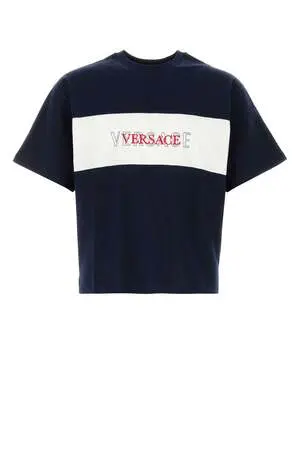Versace Versatile Cotton T-shirt For - Blue