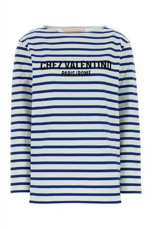 Valentino Garavani Embroidered Cotton T-shirt For - Stripped