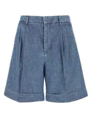 Valentino Garavani Denim Bermuda Shorts - Light Blue