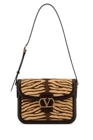 Valentino Garavani Two-tone Leather Hair 9-to-5 Shoulder Handbag 24.5 Cm - Printed