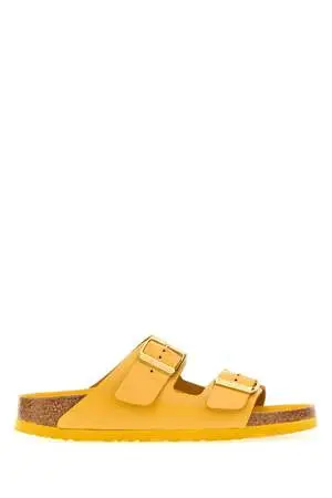 BIRKENSTOCK Arizona Leather Slip-on Slippers For - Yellow