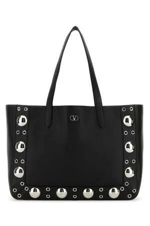 Valentino Garavani Vlogo Signature Shopping Handbag 37cm X 28cm X 16cm With 23cm Handle - Black