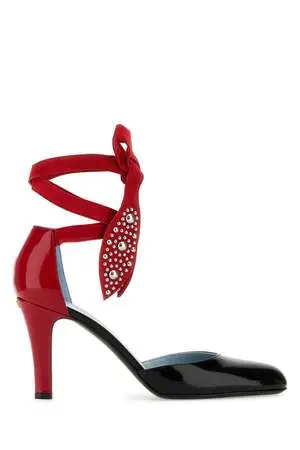 Valentino Garavani Leather Pumps With Foliage Embellishment And 8.5 Cm Heel