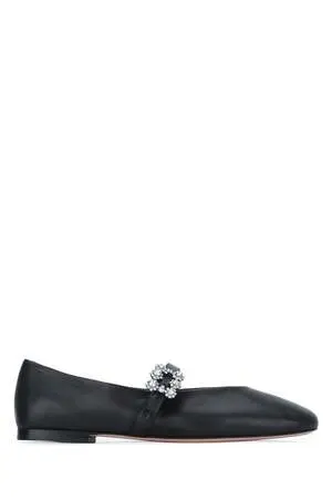 ROGER VIVIER Round Toe Mary Jane Pumps With Floral Embellishment