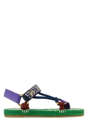 Valentino Garavani Embroidered Fabric Lake Powell Sandals