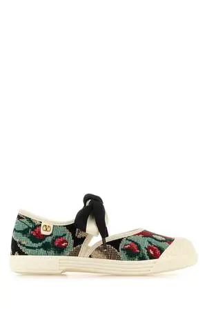 Valentino Garavani Embroidered Canvas Slip-on Sneakers