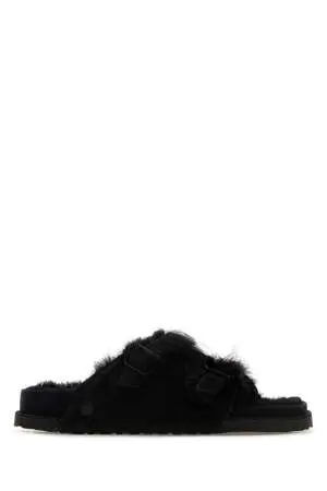 BIRKENSTOCK 1774 X BECOMES BERLIN Shearling Zurich Slip-on Slippers - Black