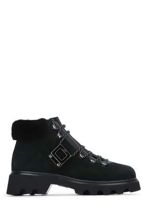 ROGER VIVIER Women's Roger Vivier-Inspired Leather Boots Nero