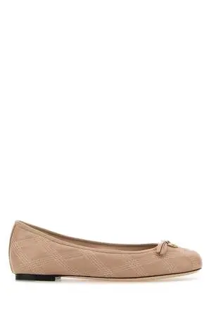 Valentino Garavani Quilted Leather Ballerina Flats With Bow Detailing