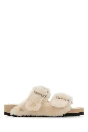 BIRKENSTOCK 1774 X BECOMES BERLIN Shearling Arizona Slip-on Slippers - White