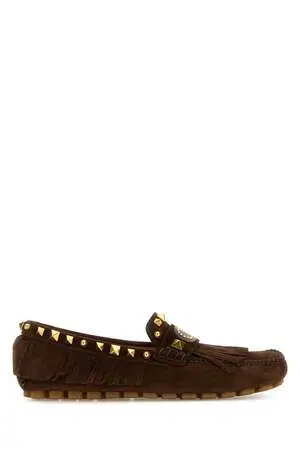 Valentino Garavani Plaster Caster Split-leather Loafers - Brown