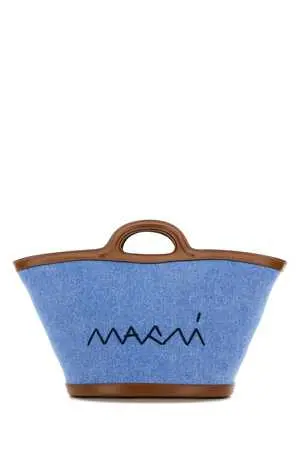 Marni Mini Denim Bucket Handbag - Light Blue
