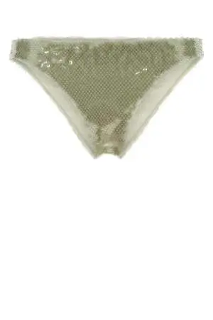 Prada Sequin Embellished Slip Bikini Bottom - Verde