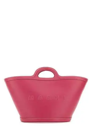 Marni Small Tropicalia Leather Handbag 21cm X 27cm X 13cm - Pink