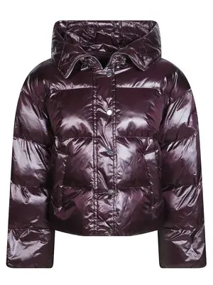 Pinko Textured Padded Jacket - Bordeaux