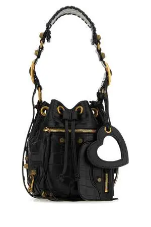 Balenciaga Mini Le Cagole Calf Leather Bucket Handbag