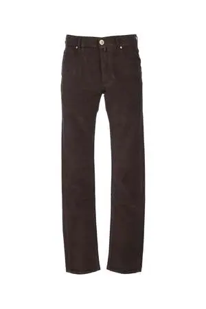 Jacob Cohen Tailored Flat Front Trousers - Brown