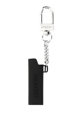 AMBUSH Metal Lighter Holder Key Ring Mini With Antiqued Brass Finish - Black