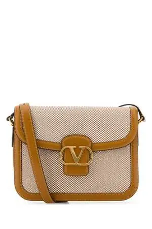 Valentino Garavani Canvas And Leather 9to5 Shoulder Handbag With Adjustable Strap, 24.5 Cm X 18.5 Cm X 8 Cm - Multicoloured