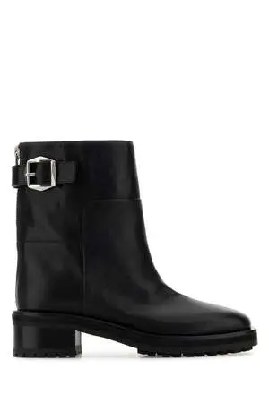 JIMMY CHOO Brooklyn Leather Ankle Boots With 5 Cm Block Heel