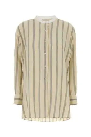 THE ROW Embroidered Silk Falco Shirt