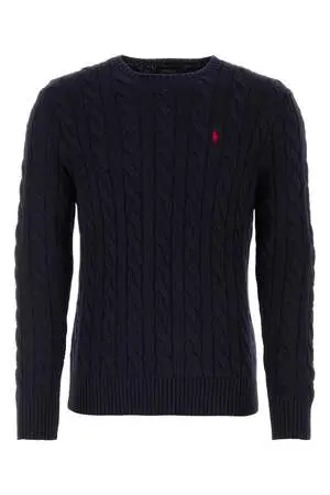 Polo Ralph Lauren Cotton Cable Knit Crewneck Sweater - Blue