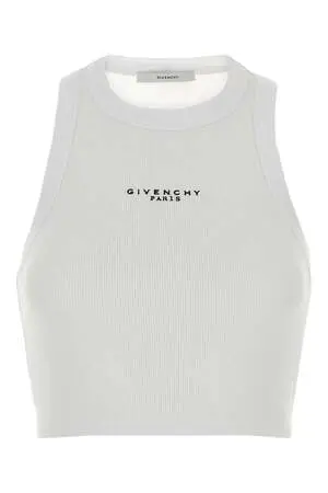 Givenchy Stretch Cotton Cropped Mini Top - White