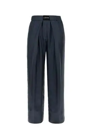 Loewe Graphite Silk Wide-leg Trousers - Grey